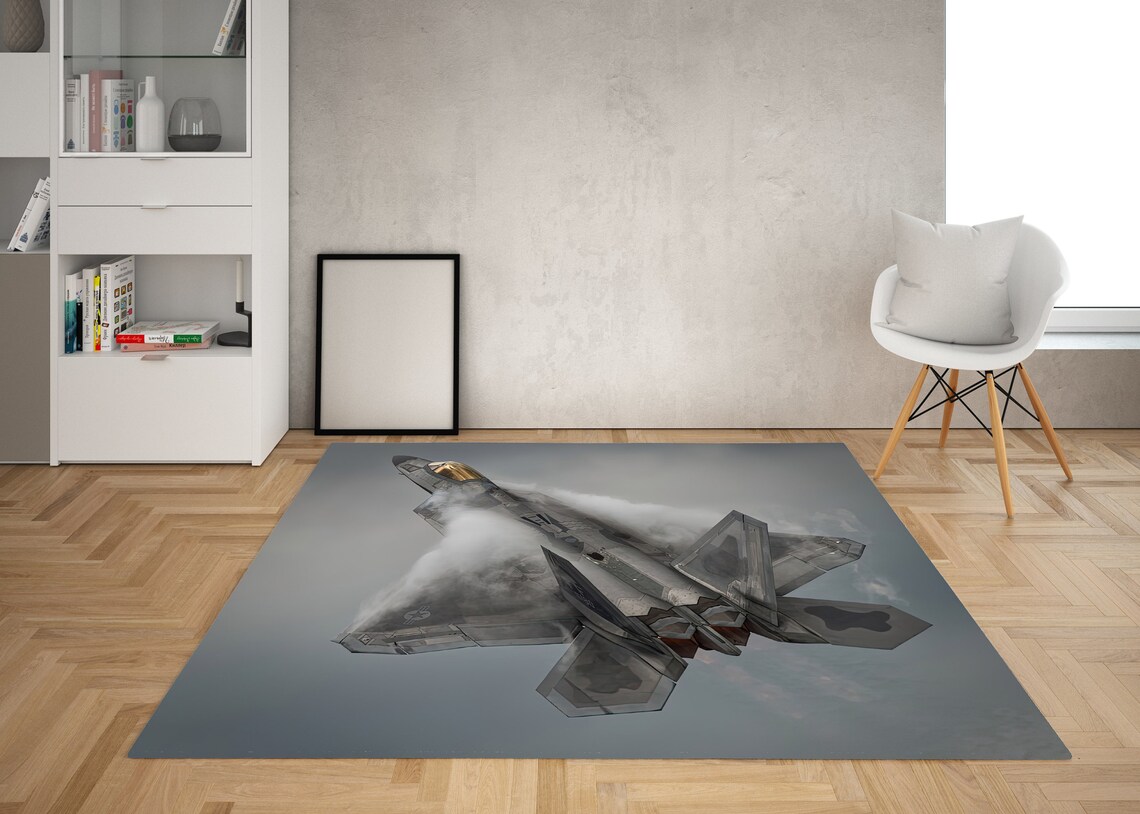Fighter Jets,f-22 Raptor Rug, Aircraft Rug, F22 Figther Printing ...