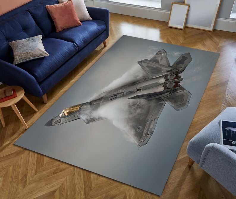 Fighter Jets,f-22 Raptor Rug, Aircraft Rug, F22 Figther Printing ...