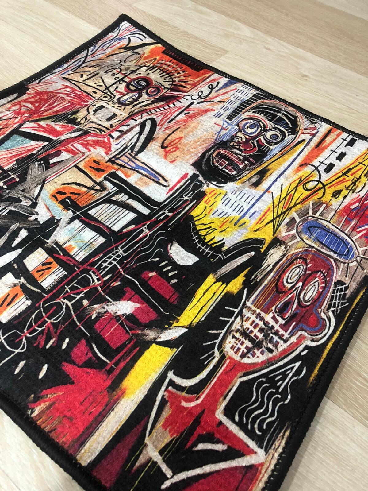 Jean Michel Rug,famous Rug Print,jean Michel Basquiat,graffiti Art ...