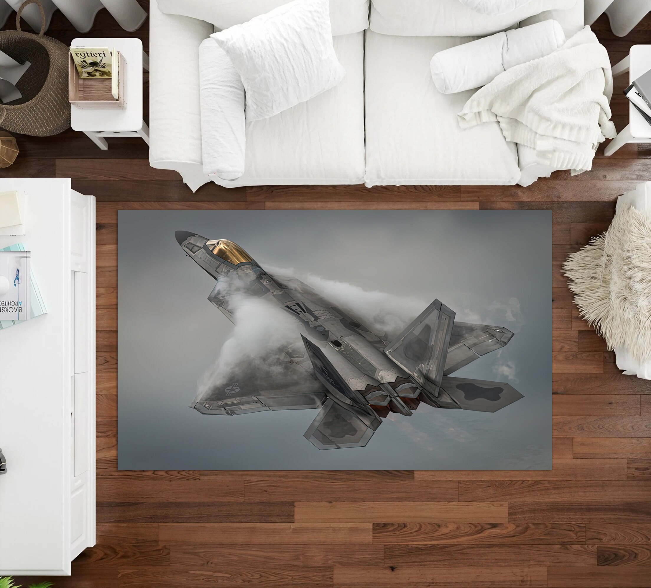 Fighter Jets,f-22 Raptor Rug, Aircraft Rug, F22 Figther Printing ...