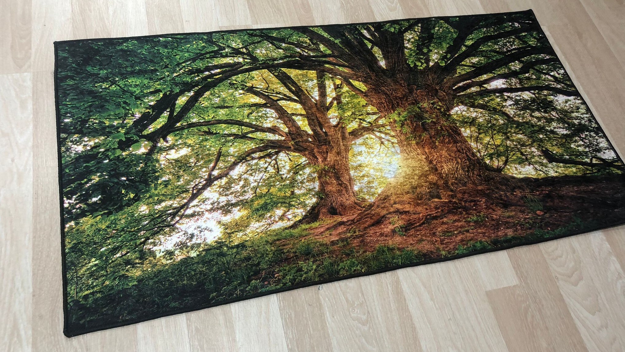 Nature View Rug,tree Rugs, Green Rug, Landscape Rugs, Nature Landscape ...