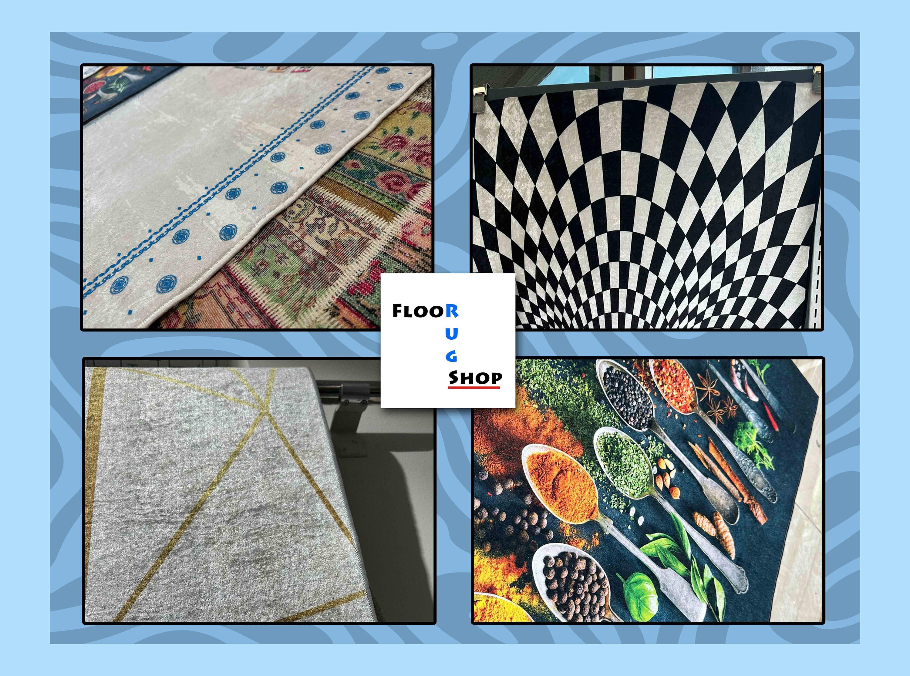 Nature View Rug,tree Rugs, Green Rug, Landscape Rugs, Nature Landscape ...