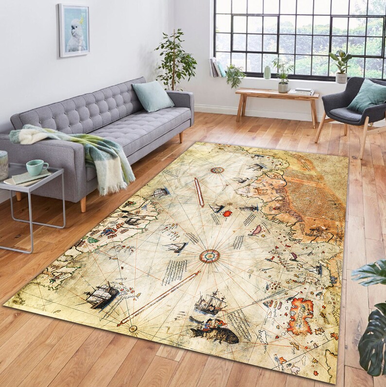 Piri Reis Map, Map Rugs,vintage Map Rug,antique Map Rug, Cool Rugs ...