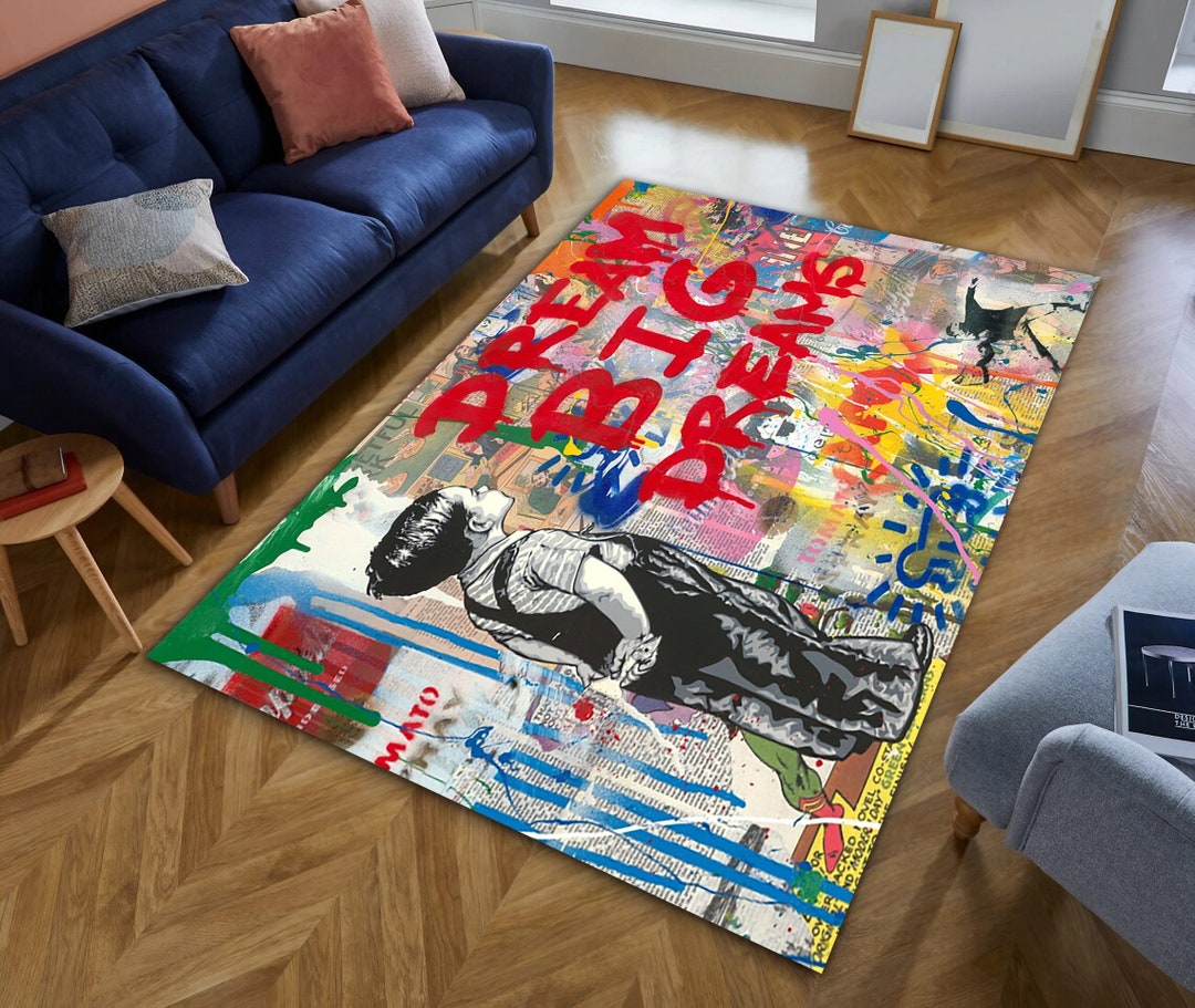Dream Big,graffiti Rugs,modern Rugs, Banksy Rug,graffiti Rugs ...