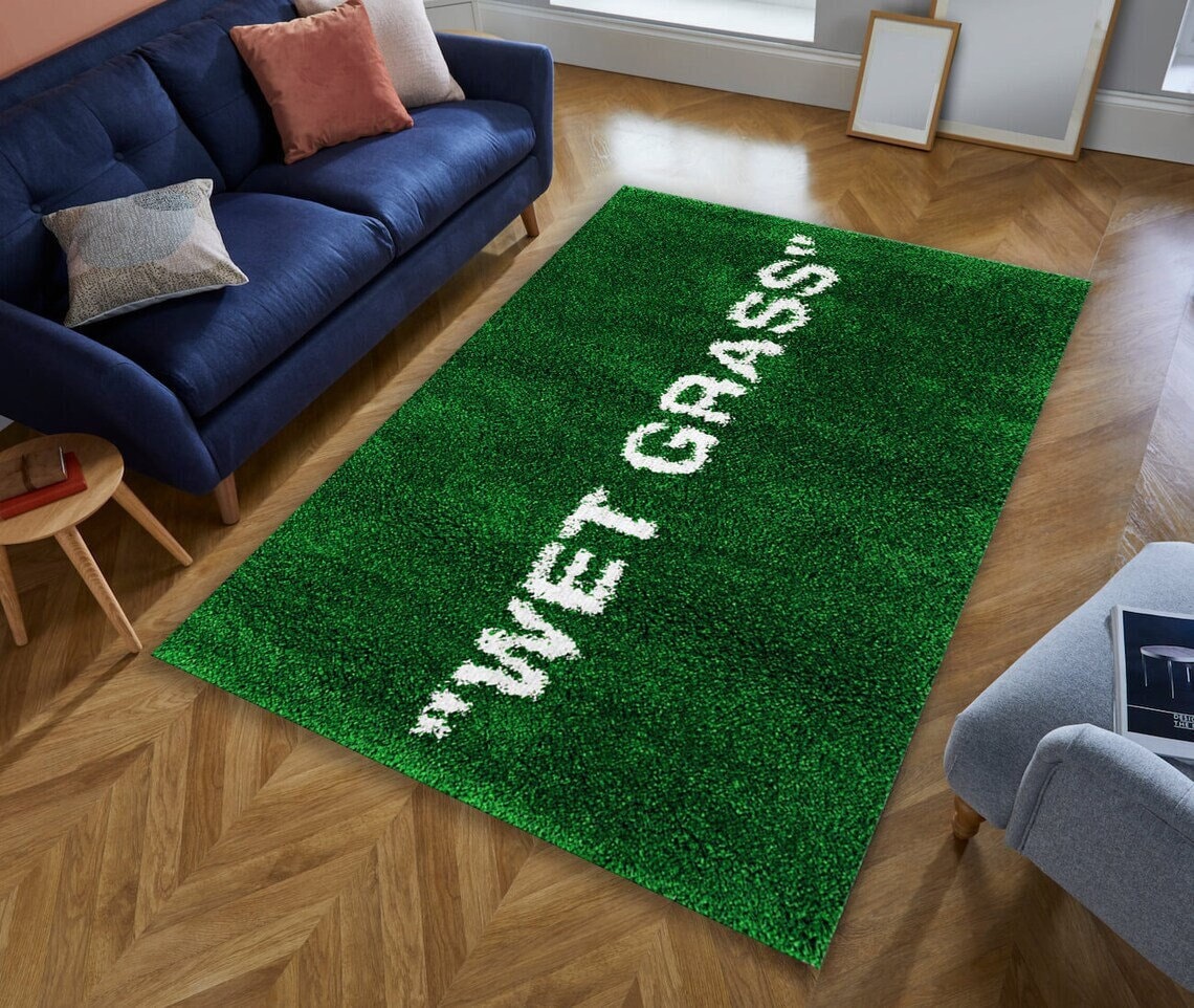 Wet Grass, Wet Grass Rug, Green Rug,aesthetic Rug, Pattern Rug,area Rug ...
