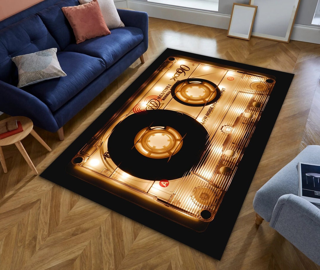 Retro Casette Pattern Rug, Music Casette Rug, Music Carpet, Cool Rug ...