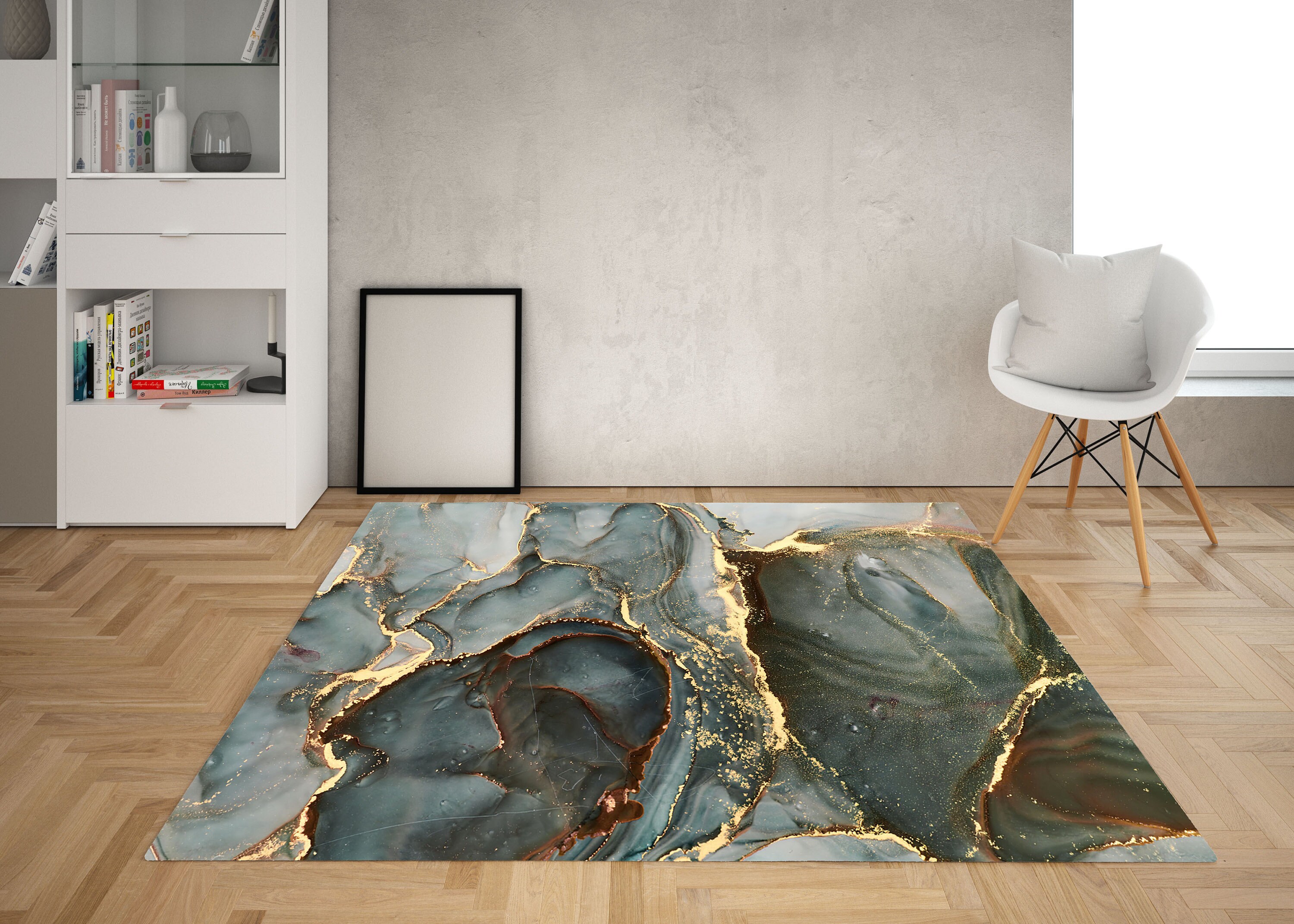 Green Marble Rug,green and Gold Marble Rug, Luxury Marble Rugs, Marble ...