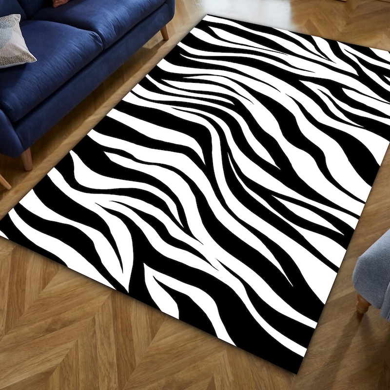Zebra Rug - Etsy