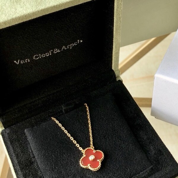 18k Vca Alhambra Necklace - Etsy