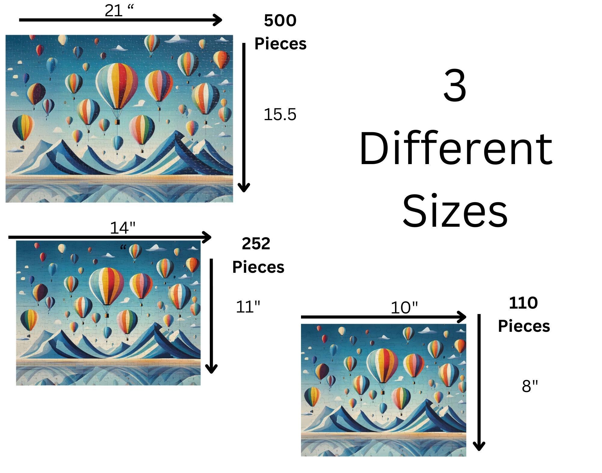 500 Piece Jigsaw Puzzle, Hot Air Balloon Puzzle, Balloon Jigsaw Puzzle ...