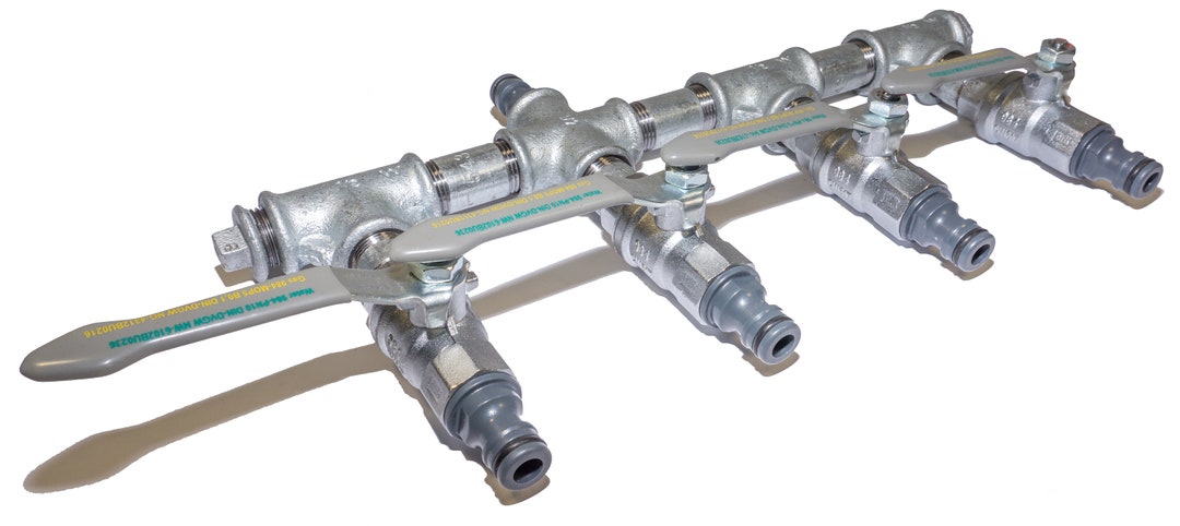 Water Distributor Garden Distributor 4-fold With Ball Valve & Quick ...