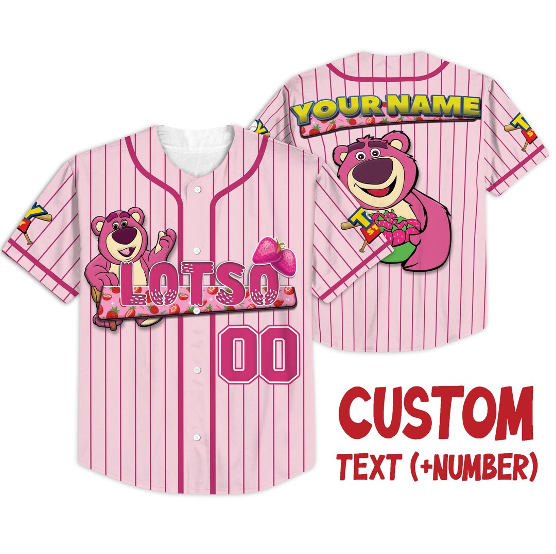 Custom Disney Toy Story Lotso Baseball, Custom Name Kids, Youth, Adult ...