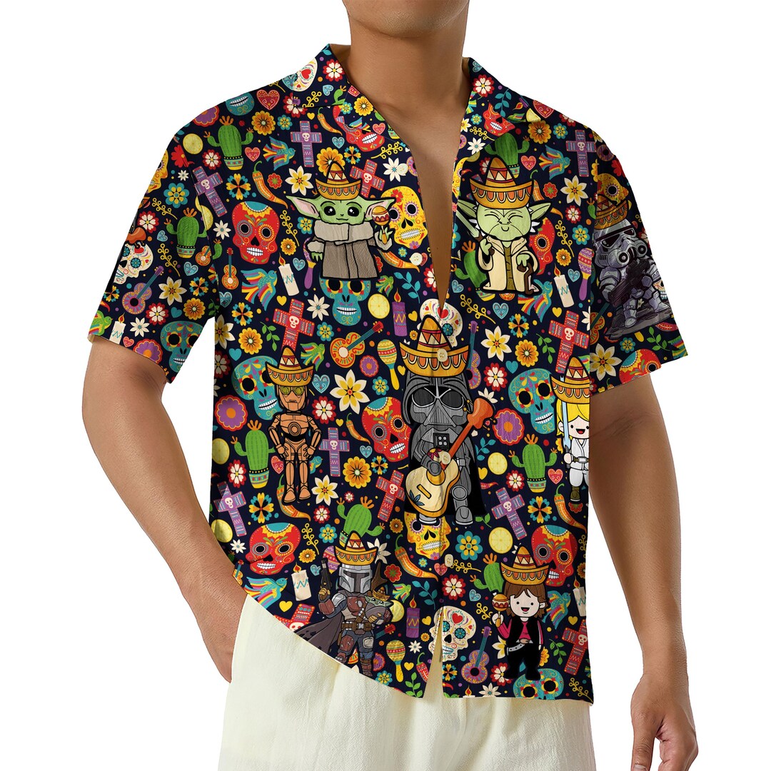 Star Wars Baby Yoda Mexican Fiesta 3D Hawaii Shirt, Disney Birthday ...