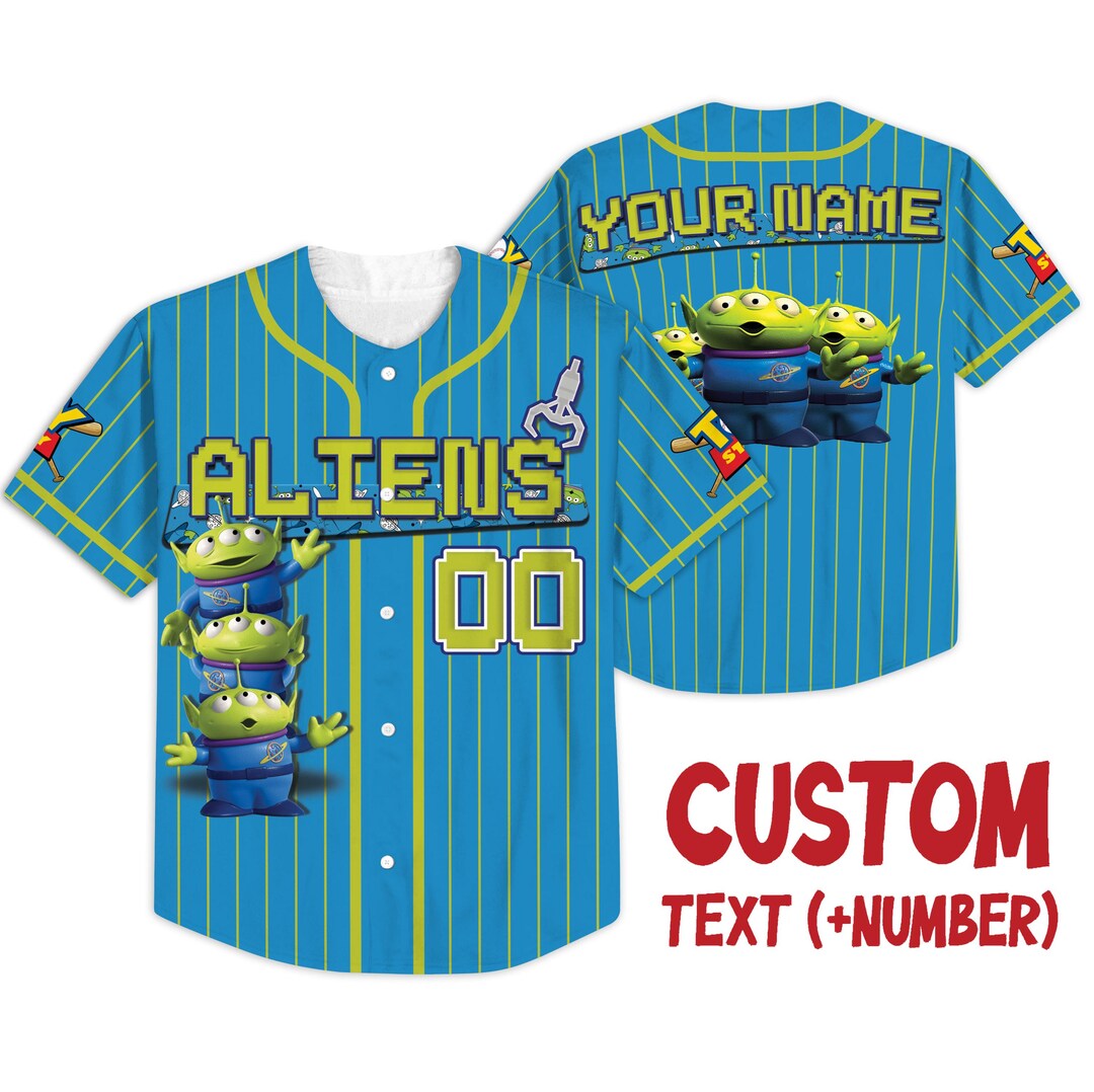 Custom Disney Toy Story Aliens Baseball, Custom Name Kids, Youth, Adult ...