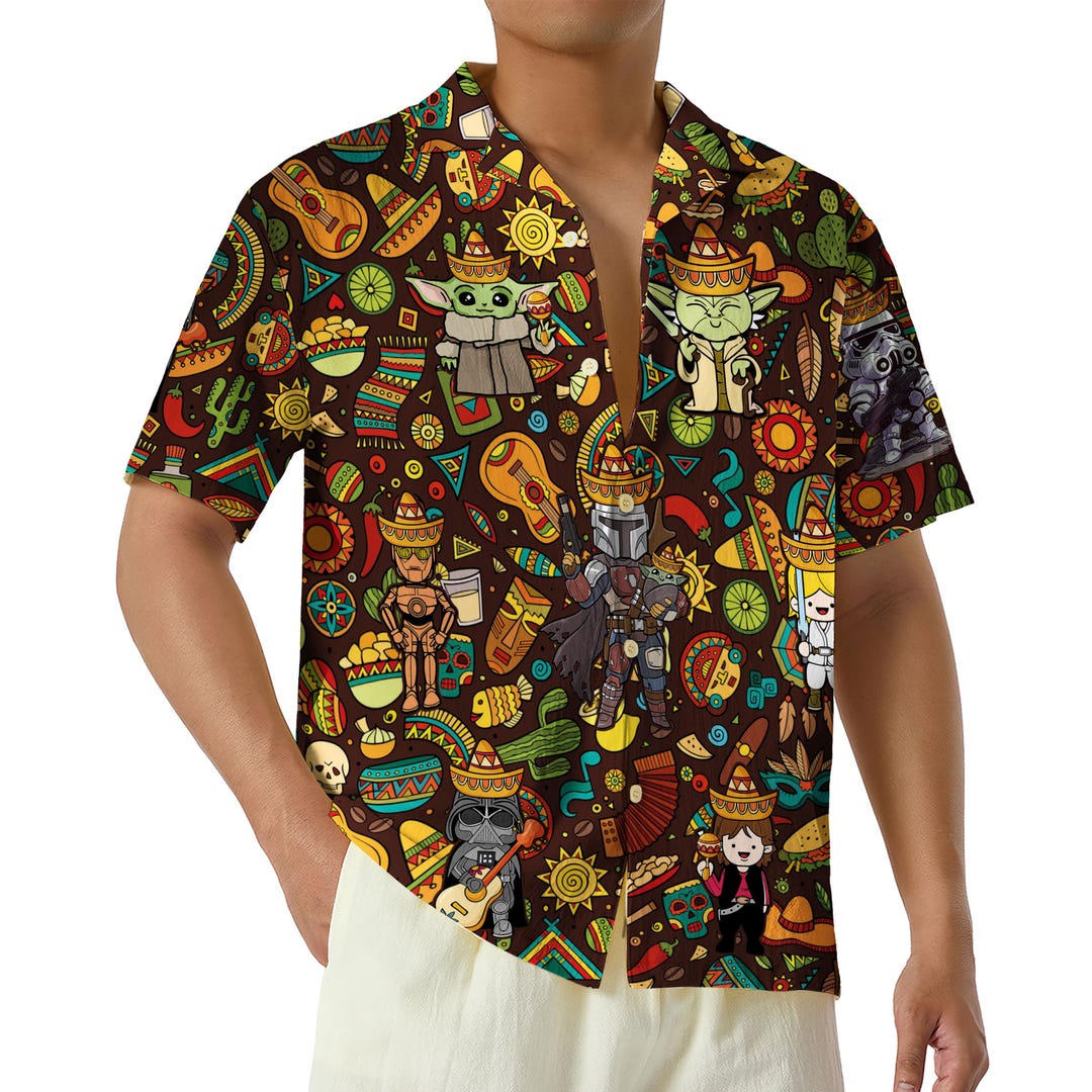 Star Wars Baby Yoda Mexican Fiesta 3D All Over Printed Hawaii Shirt ...