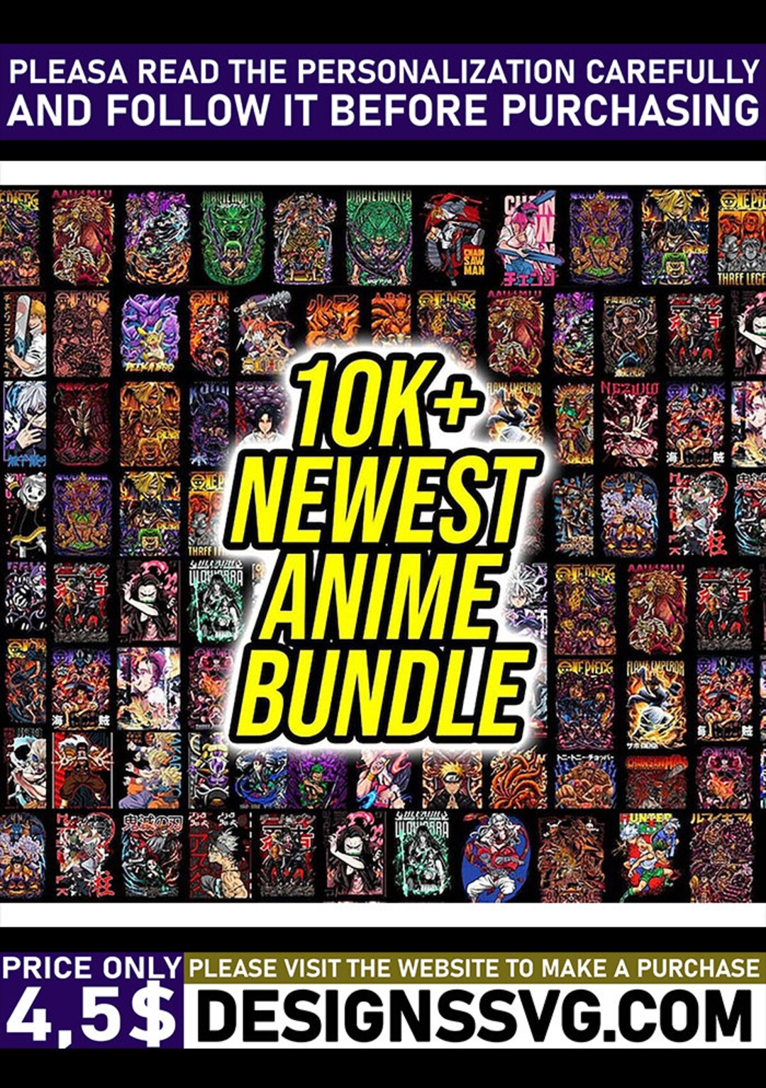Mega Design Bundle 10,000 Designs, Anime, and Logo Styles Featuring ...