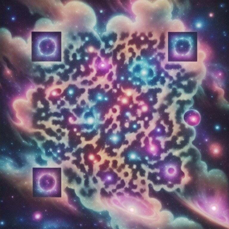 Standout AI QR Codes - Tie-dye Rainbow Supernova Style (social Media, Business, Personal) - Etsy