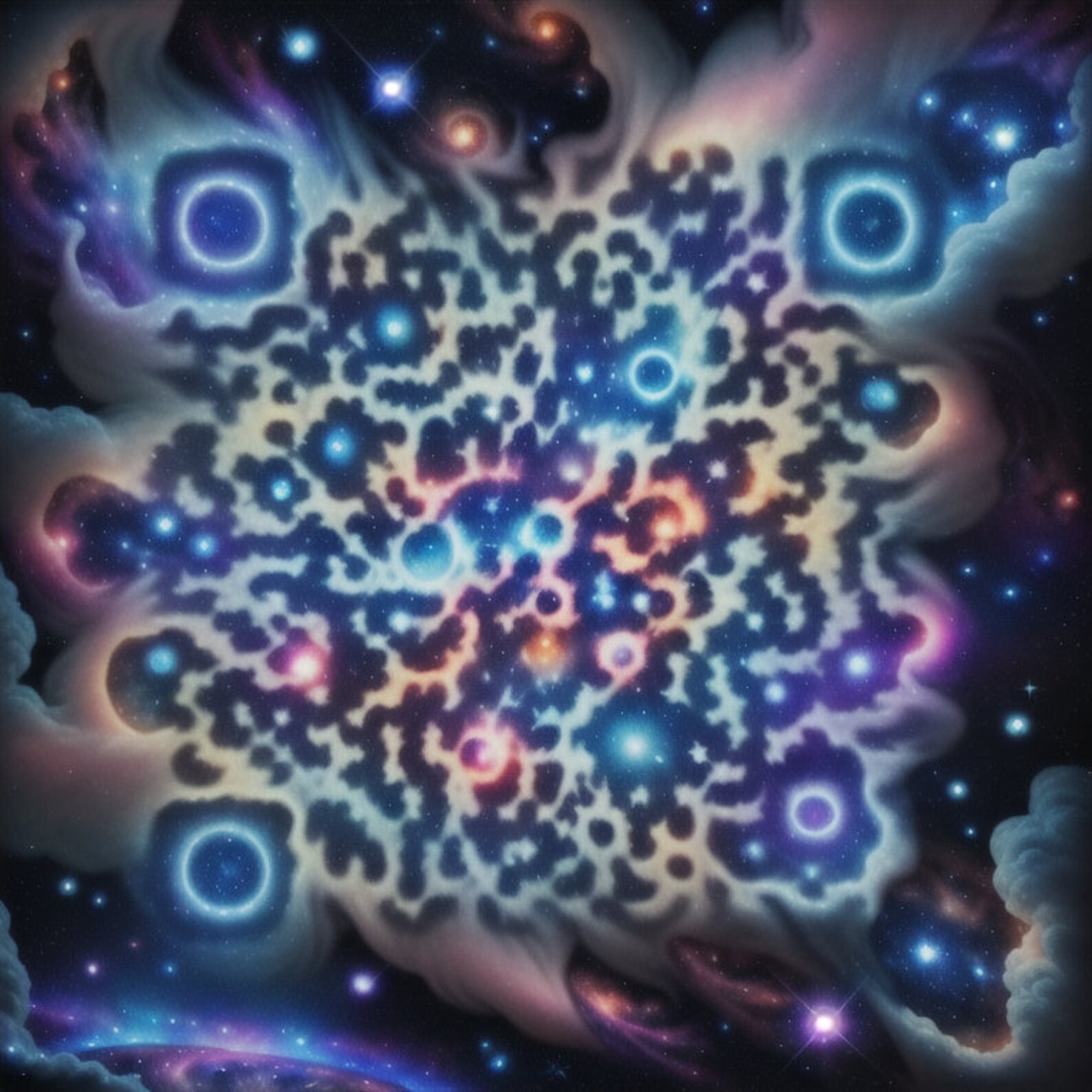 Standout AI QR Codes - Tie-dye Rainbow Supernova Style (social Media, Business, Personal) - Etsy