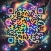 Standout AI QR Codes Tie-dye Rainbow Supernova Style social Media ...