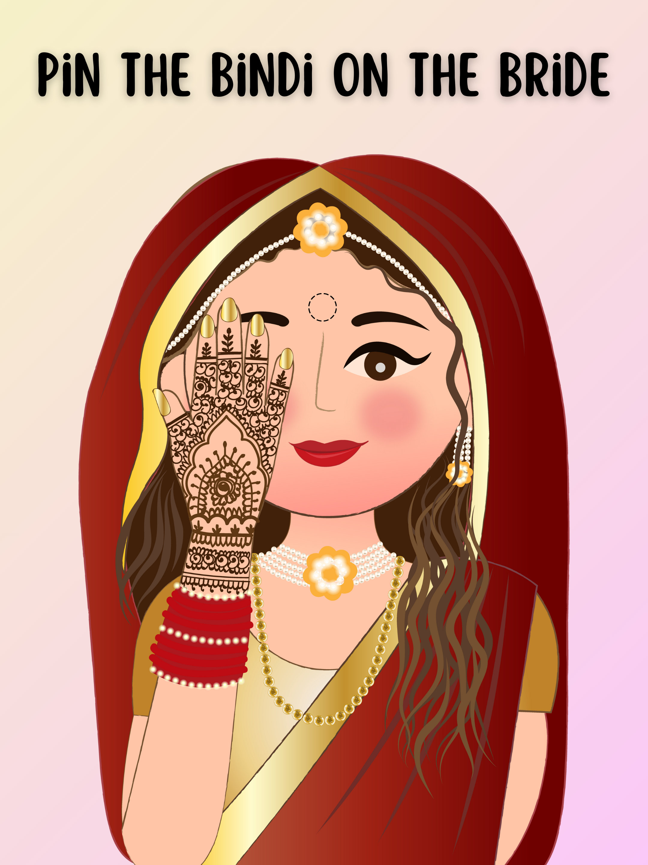 DIGITAL Pin the Bindi on the Bride| DESI Bridal Shower Game | INDIAN ...