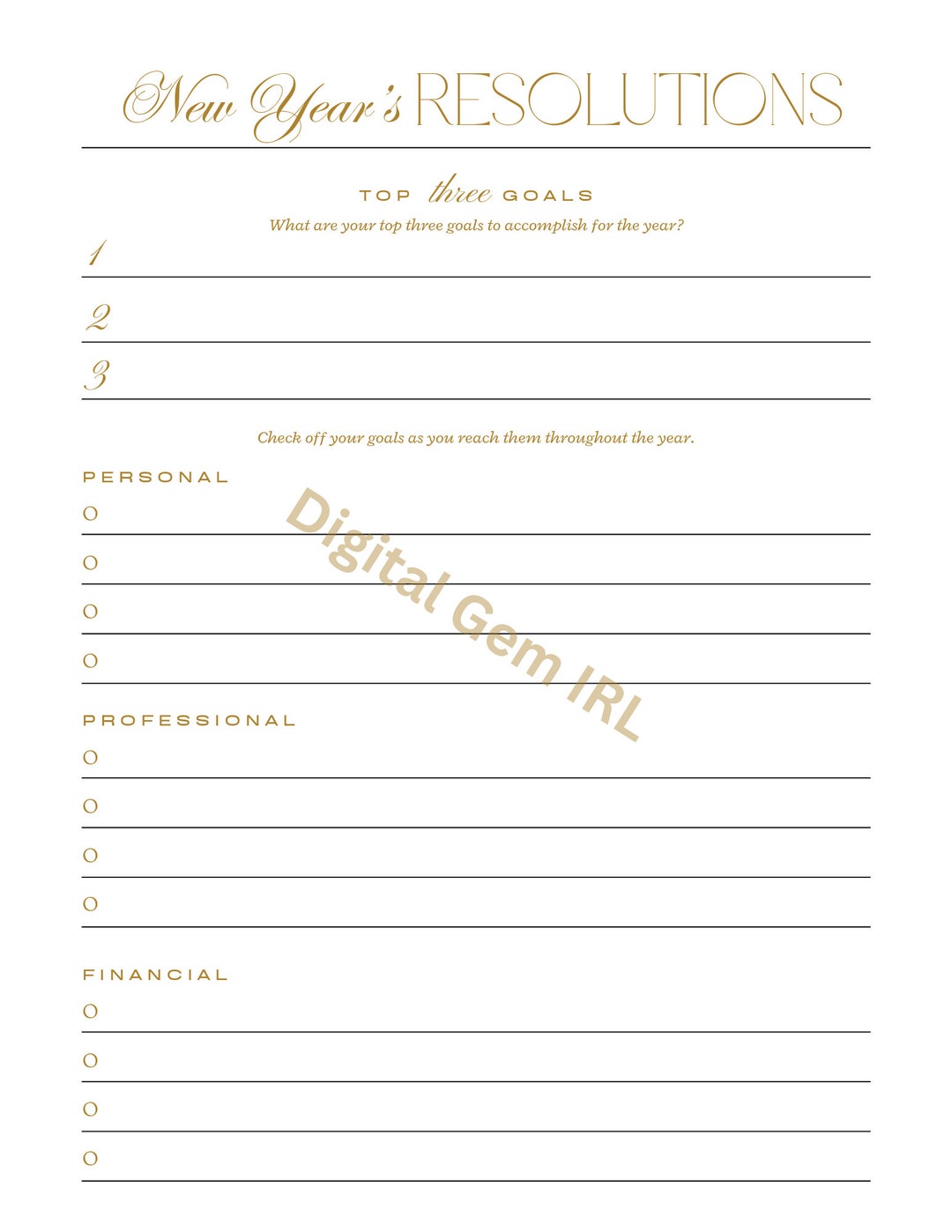 2024 New Years Resolution Template, Canva Customizable New Years ...