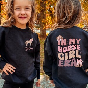 Custom in My Horse Girl Era Sweatshirt, Youth Horse Girl Era Sweatshirt ...