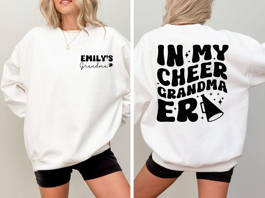 Custom in My Cheer Grandma Era Sweatshirt, Personalized Cheer Grandma ...