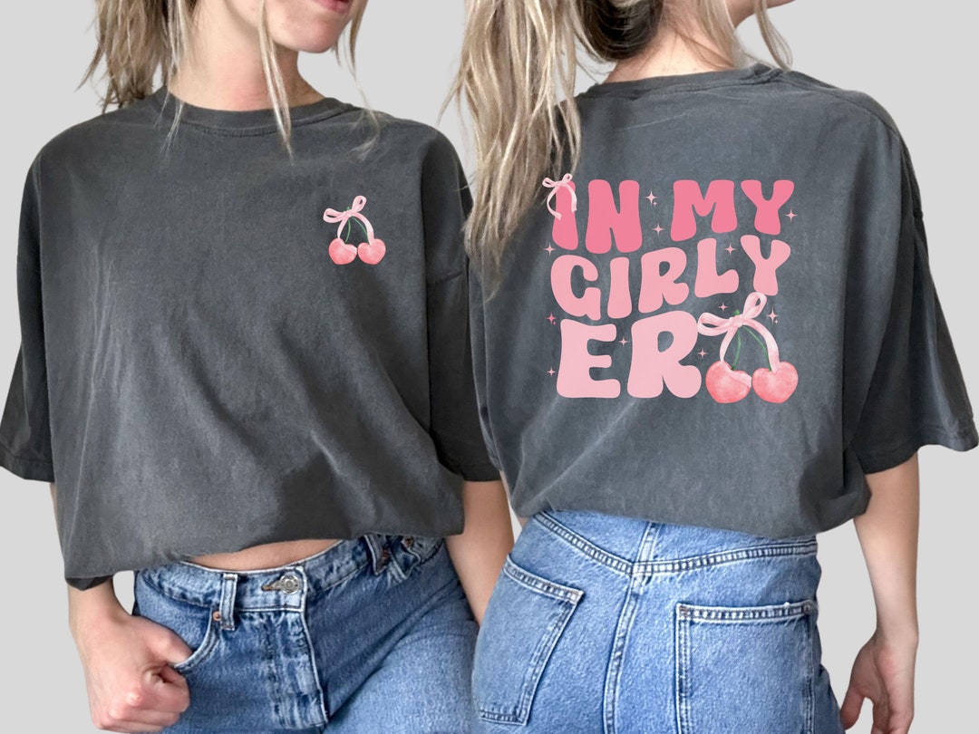 In My Girly Era Shirt, Coquette Girly Shirt, Pink Bow Shirt, in My ...