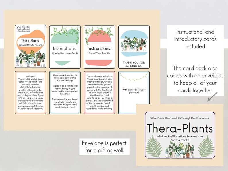 Affirmation Cards for Plant Lovers, Positive Affirmations Deck ...