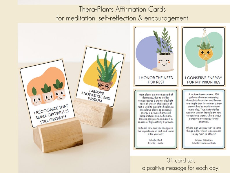 Affirmation Cards for Plant Lovers, Positive Affirmations Deck ...