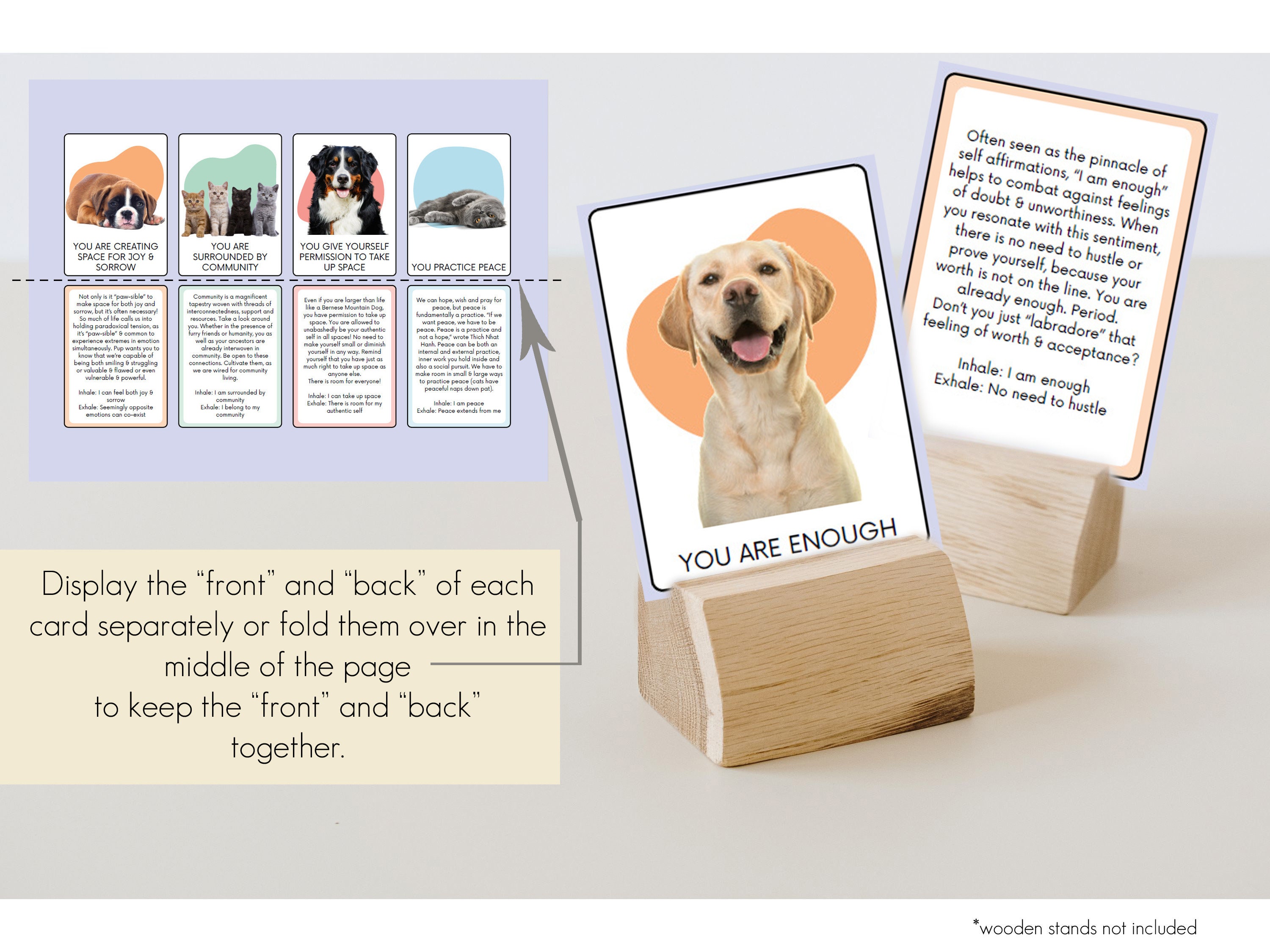 Thera-pets Affirmation Cards, Dogs and Cats, Printable Positive ...