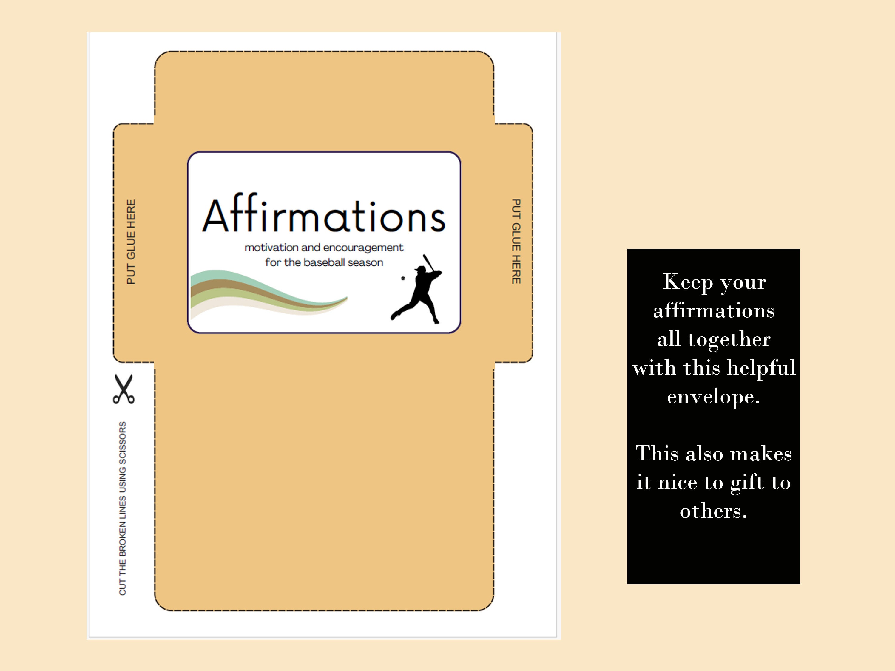 Baseball Affirmation Cards, Motivational Cards for Athletes ...
