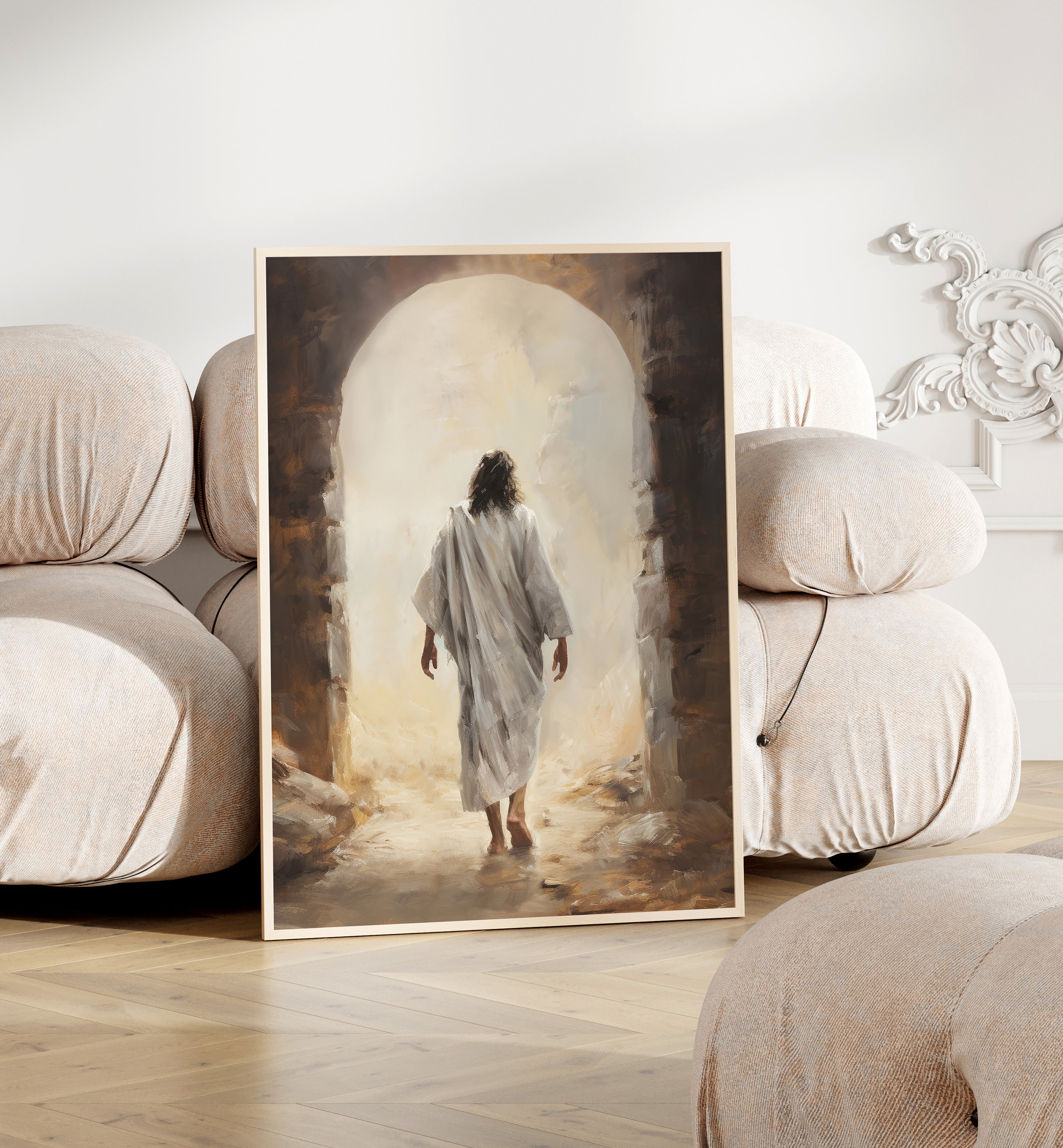 The Resurrection of Jesus Print, Christian Art, He is Risen Home Decor ...