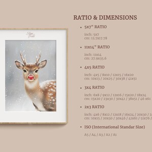 Printable Christmas Reindeer Wall Art, Rustic Christmas Printable Decor ...