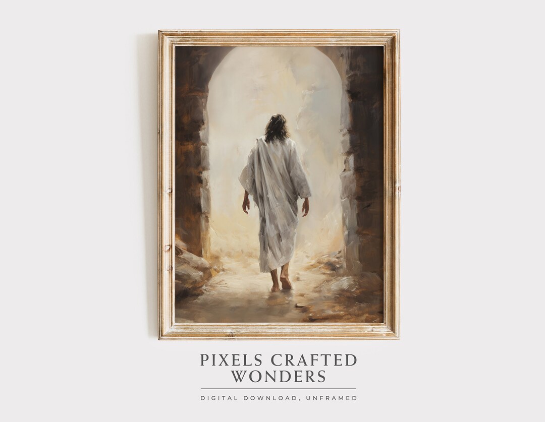 The Resurrection of Jesus Print, Christian Art, He is Risen Home Decor ...