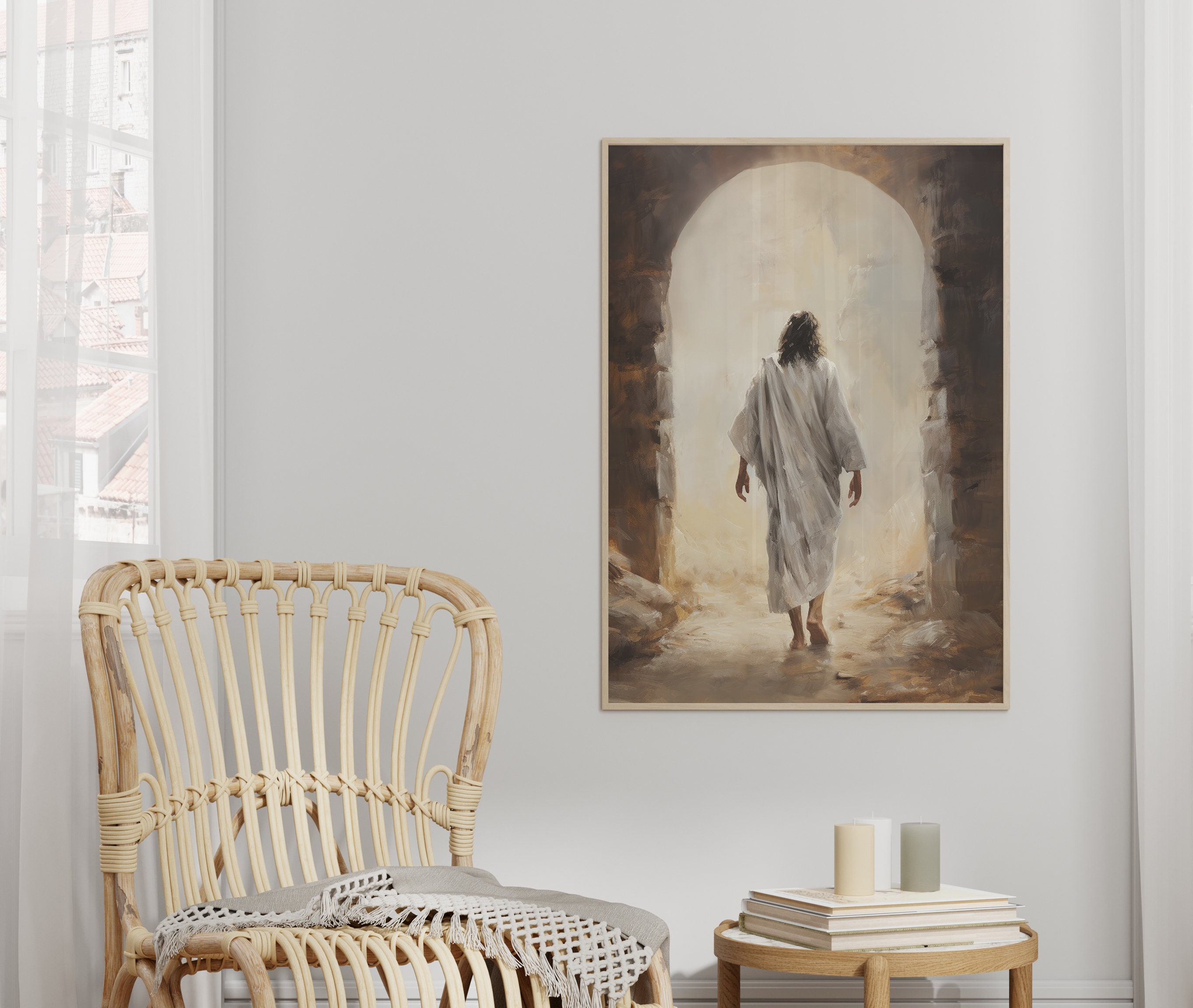 The Resurrection of Jesus Print, Christian Art, He is Risen Home Decor ...