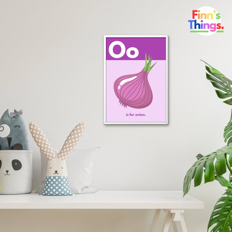 O is for Onion Alphabet Poster. Cute Kids Art, Kids Room Print ...