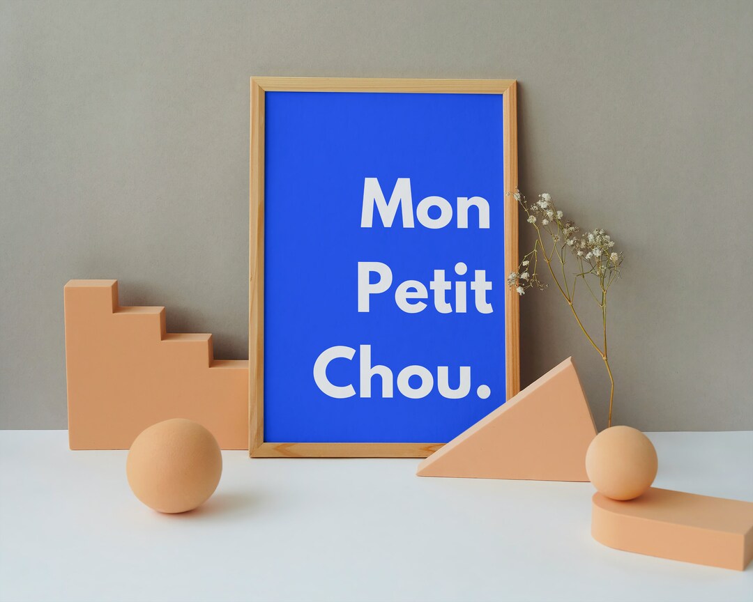 Digital Download Nursery Wall Art With Cute Phrase 'mon Petit Chou ...