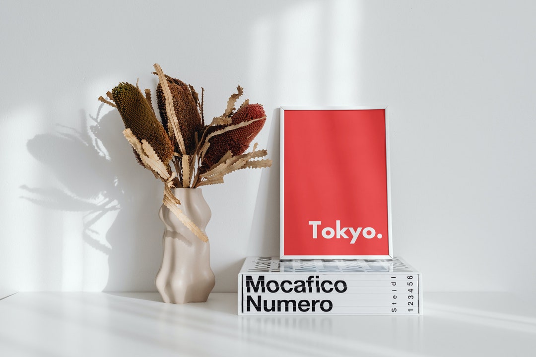 Printable Colourful Tokyo Art for Home, Bright Red Eclectic Decor ...