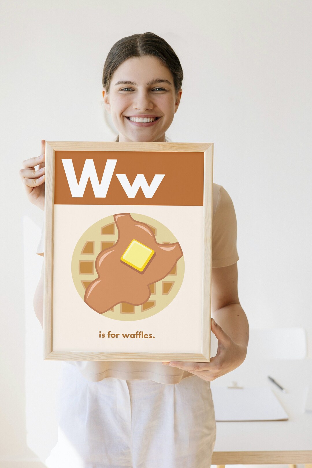 W is for Waffles Alphabet Poster. Classroom Poster, Educational Art ...