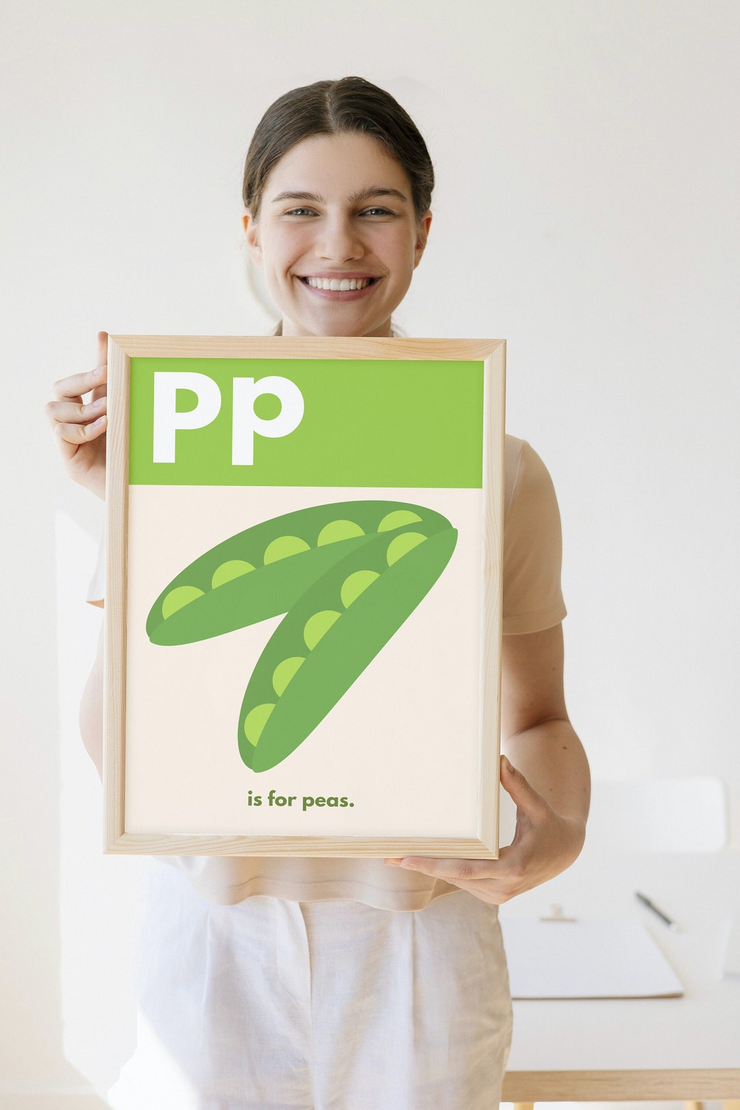 P is for Peas Alphabet Poster. Nursery Room Decor, Kids Room Print ...