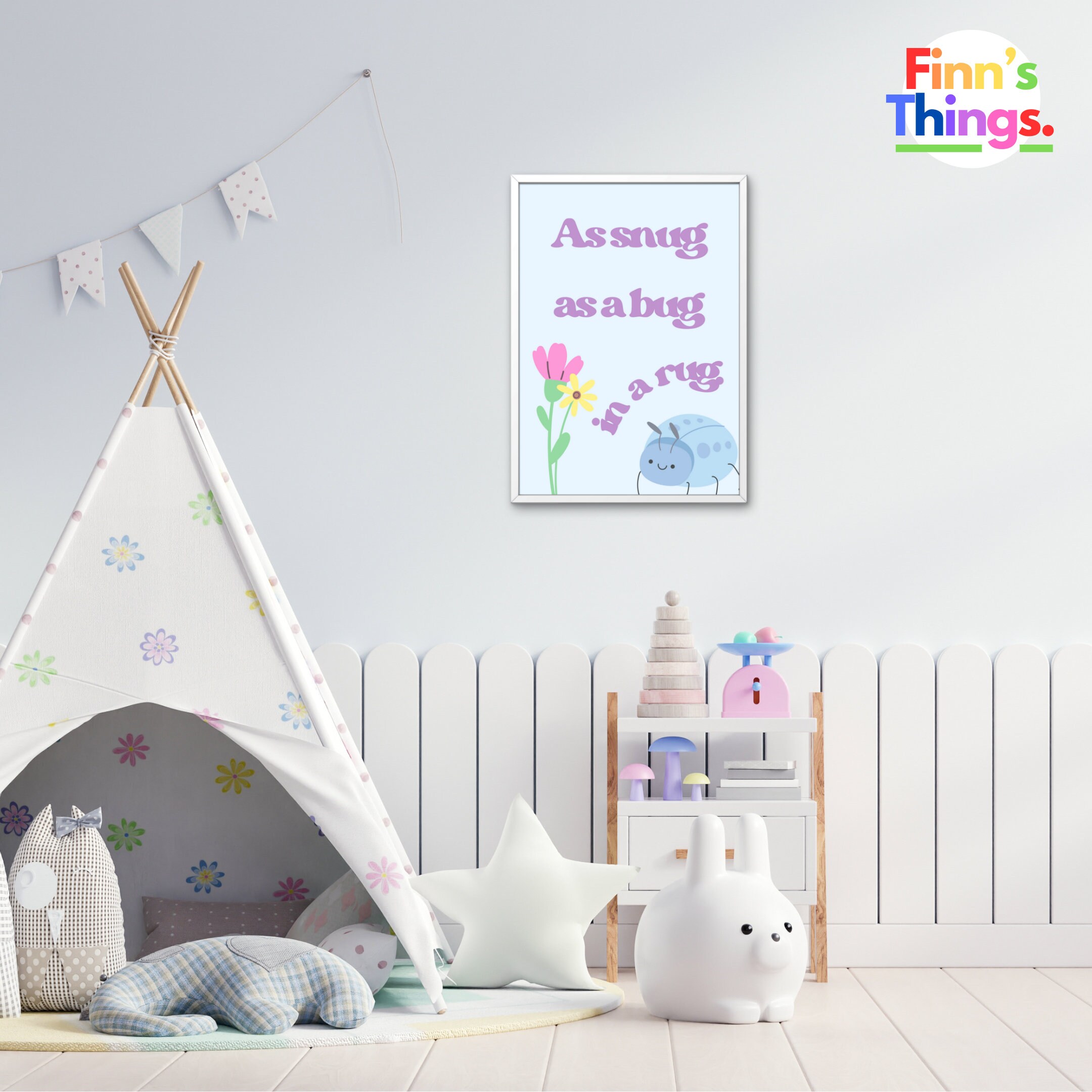 As Snug as a Bug in a Rug Instant Download, Printable Art, Cute Wall ...