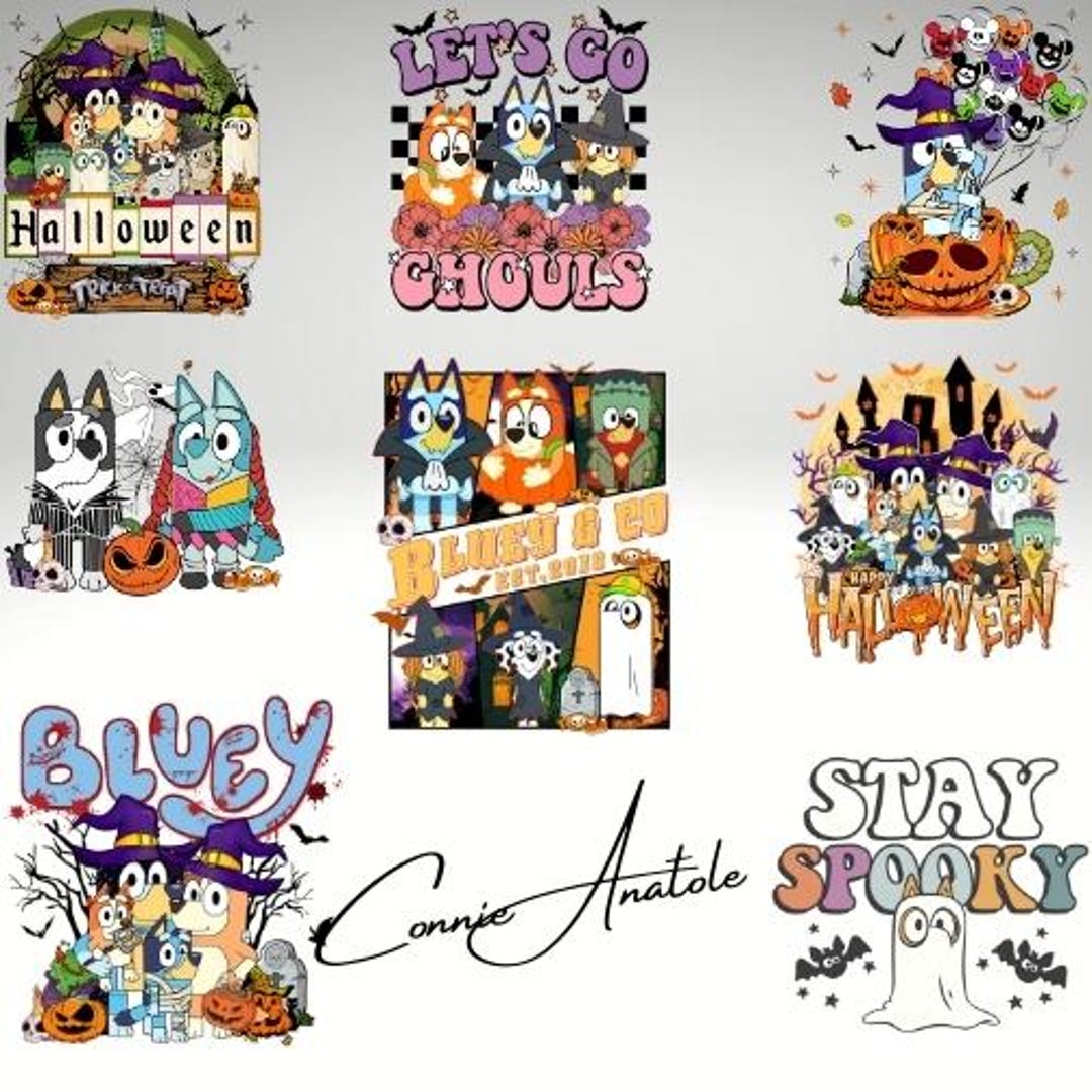 Bluey Halloween Png, Horror Character Png, Bluey Characters Png, Bluey ...