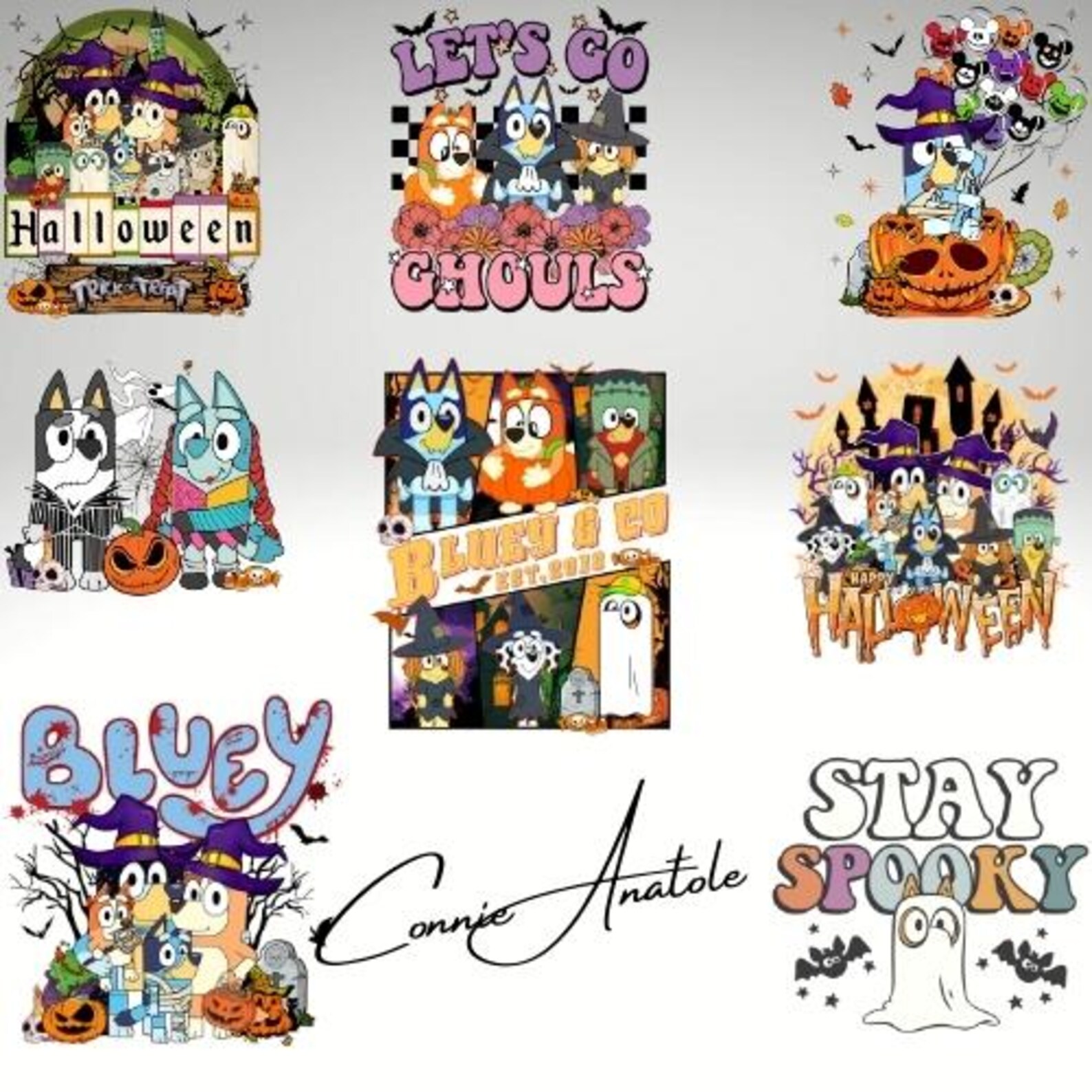 Bluey Halloween Png, Horror Character Png, Bluey Characters Png, Bluey ...