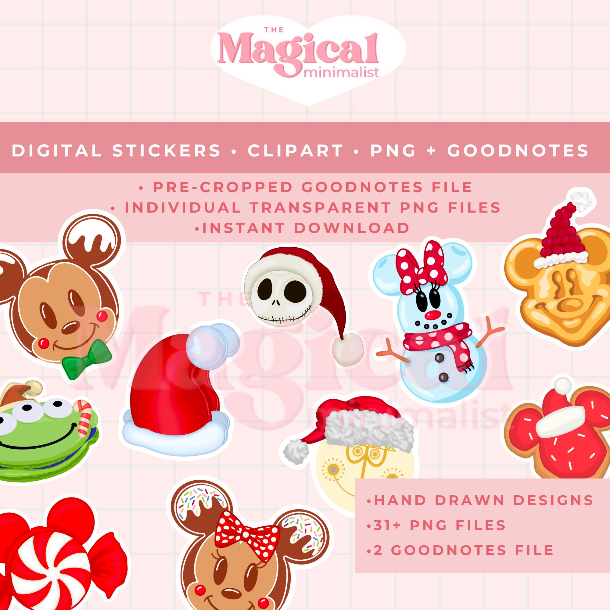 Christmas Digital Stickers Clipart for Travel Planner, Itinerary ...