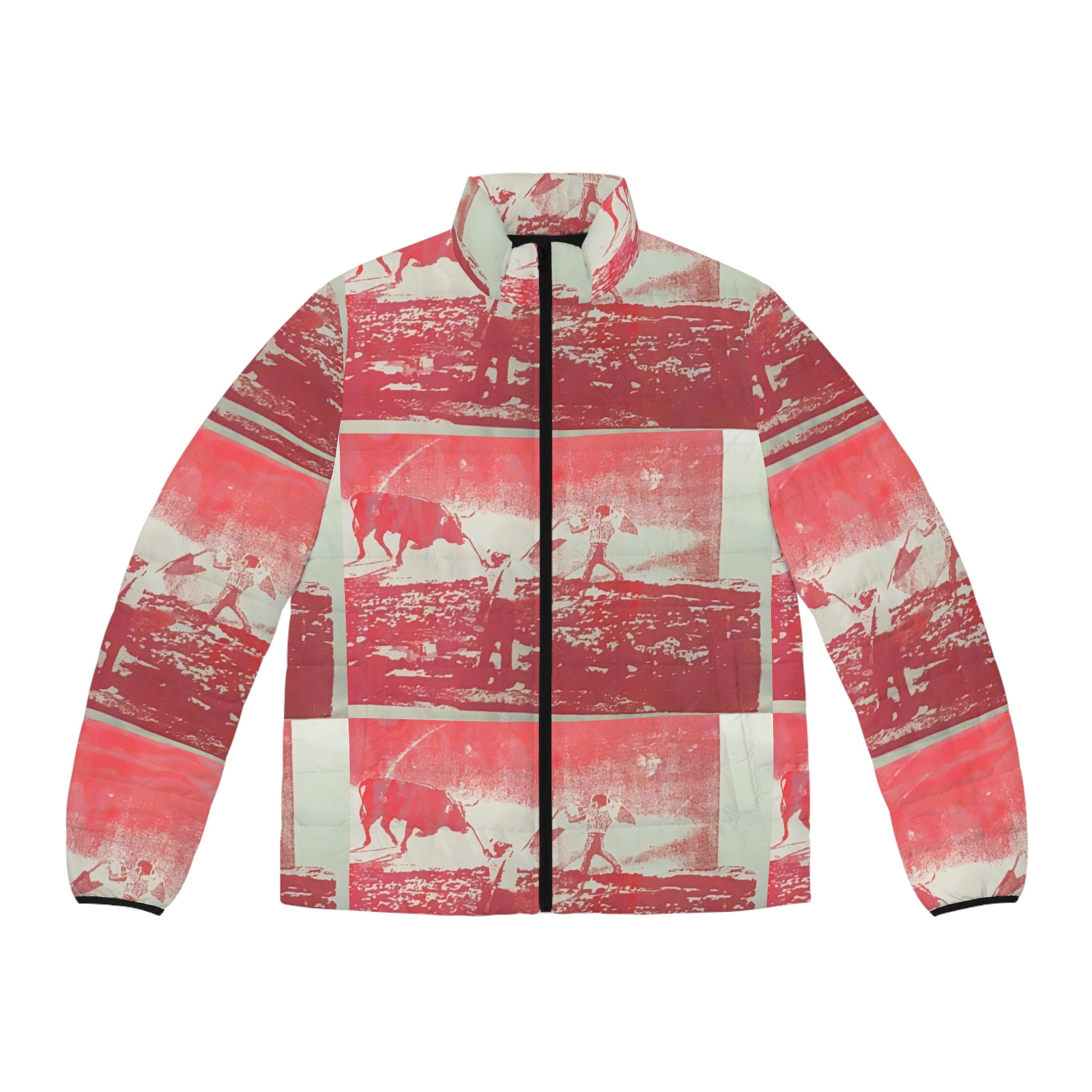 Puffer Jacket the Bull Fight Collection by Baum Enterprise - Etsy