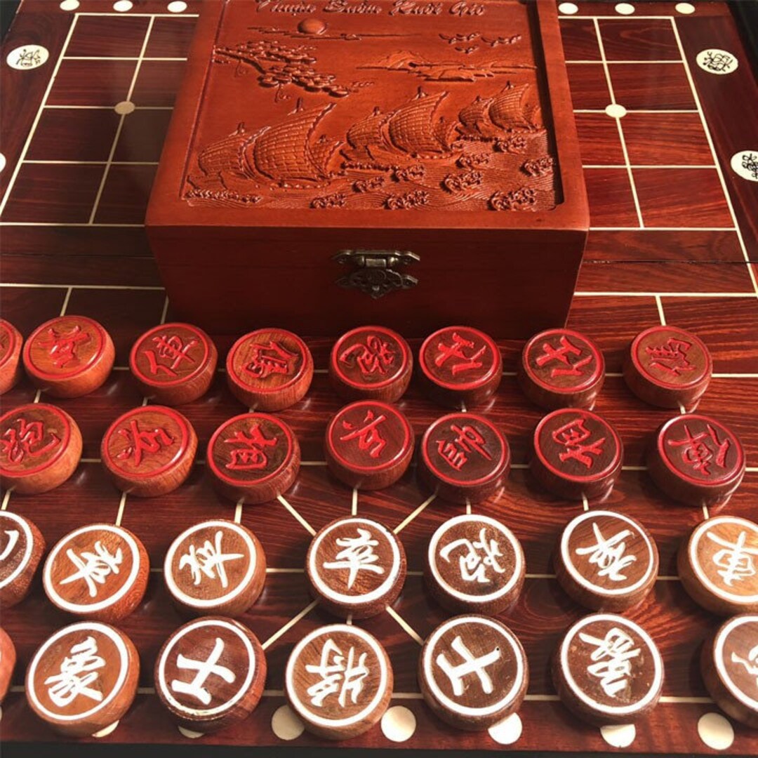 Chinese Chess Set, Handmade Xiangqi, Chinese Chess, Wooden Chess Set ...