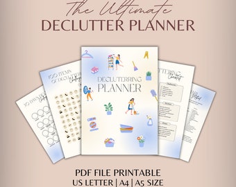 Declutter Planner Minimalist That Girl Checklist Cleaning Schedule 30 ...