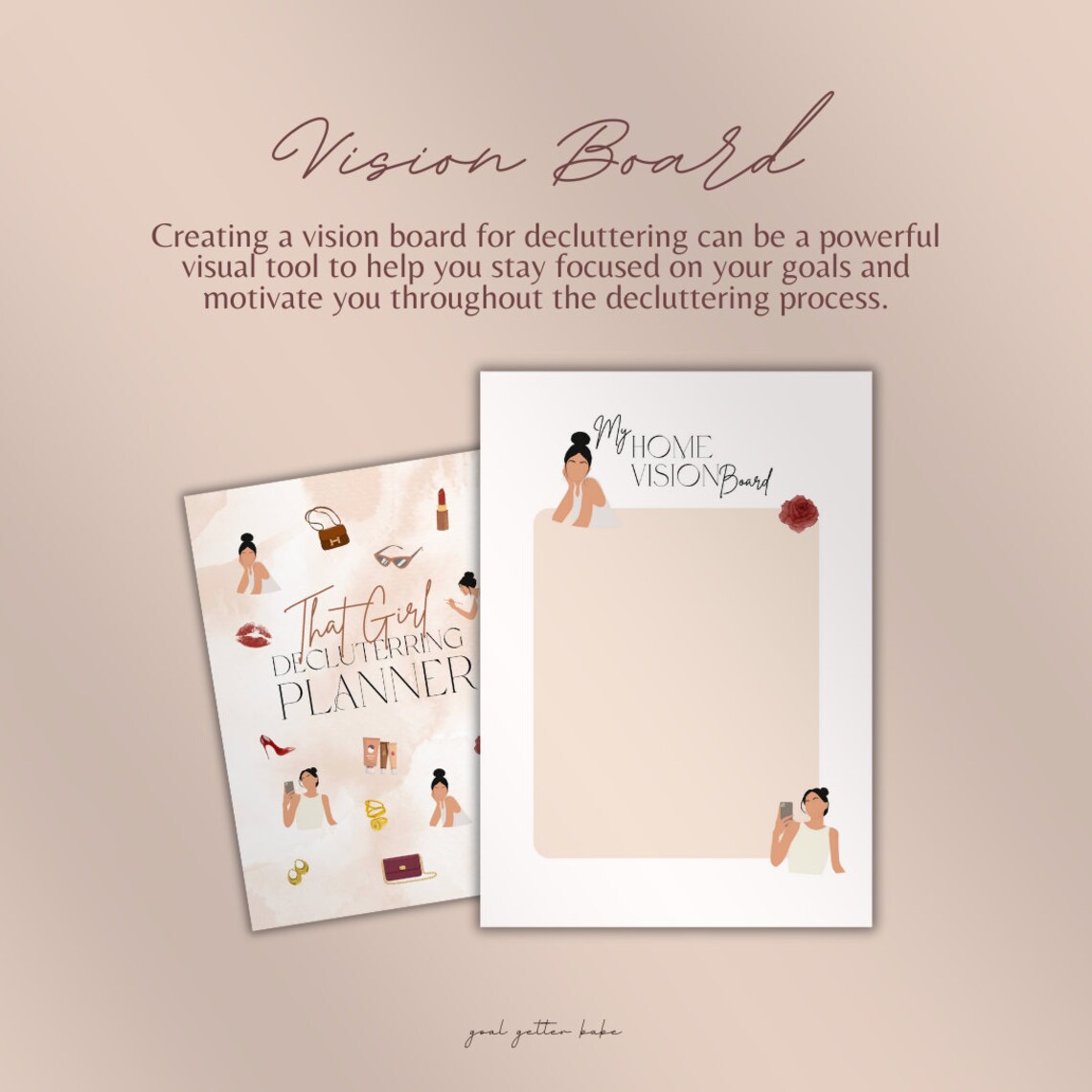 Declutter Planner Minimalist That Girl Checklist Cleaning Schedule 30 ...