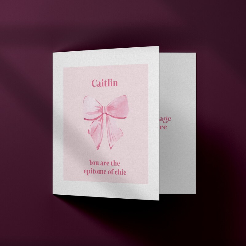 Coquette Card - Etsy UK